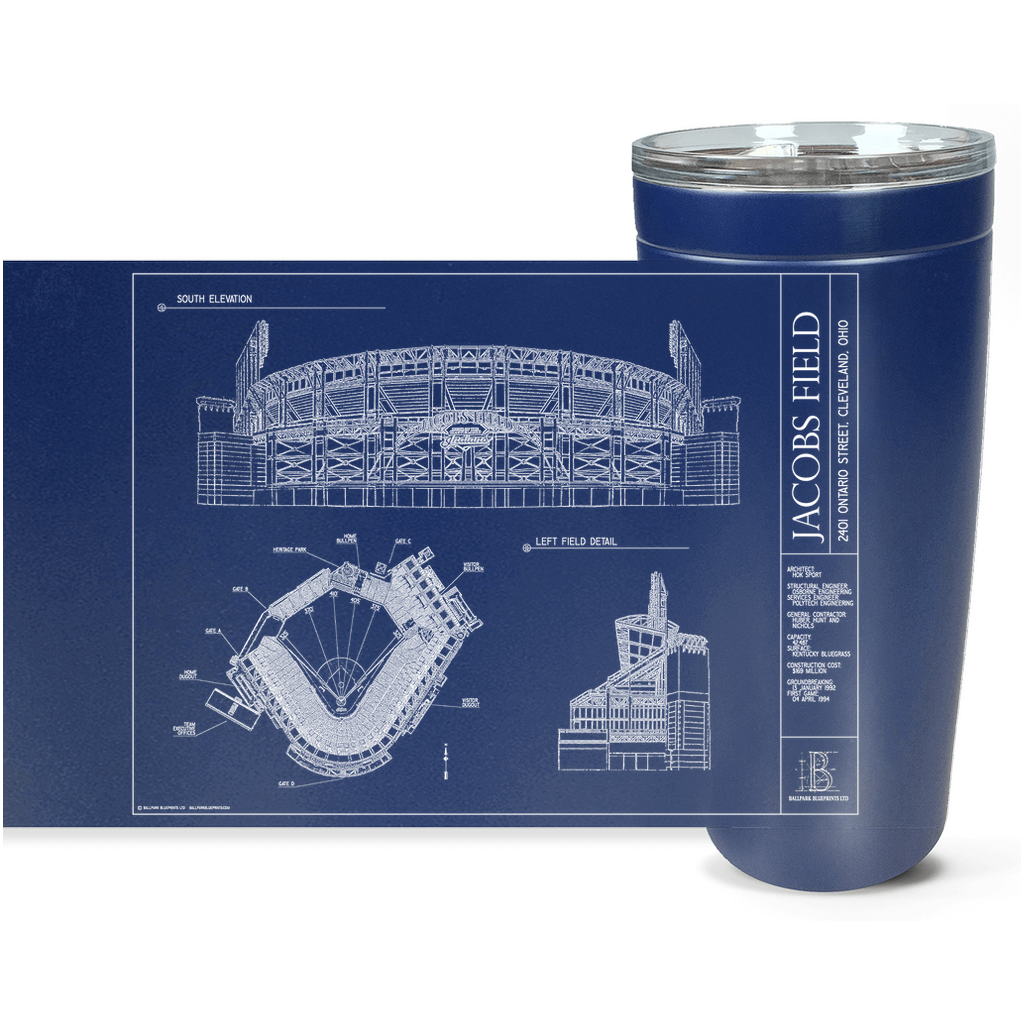 Jacobs Field Viking Stainless Steel Travel Mug – Ballpark Blueprints