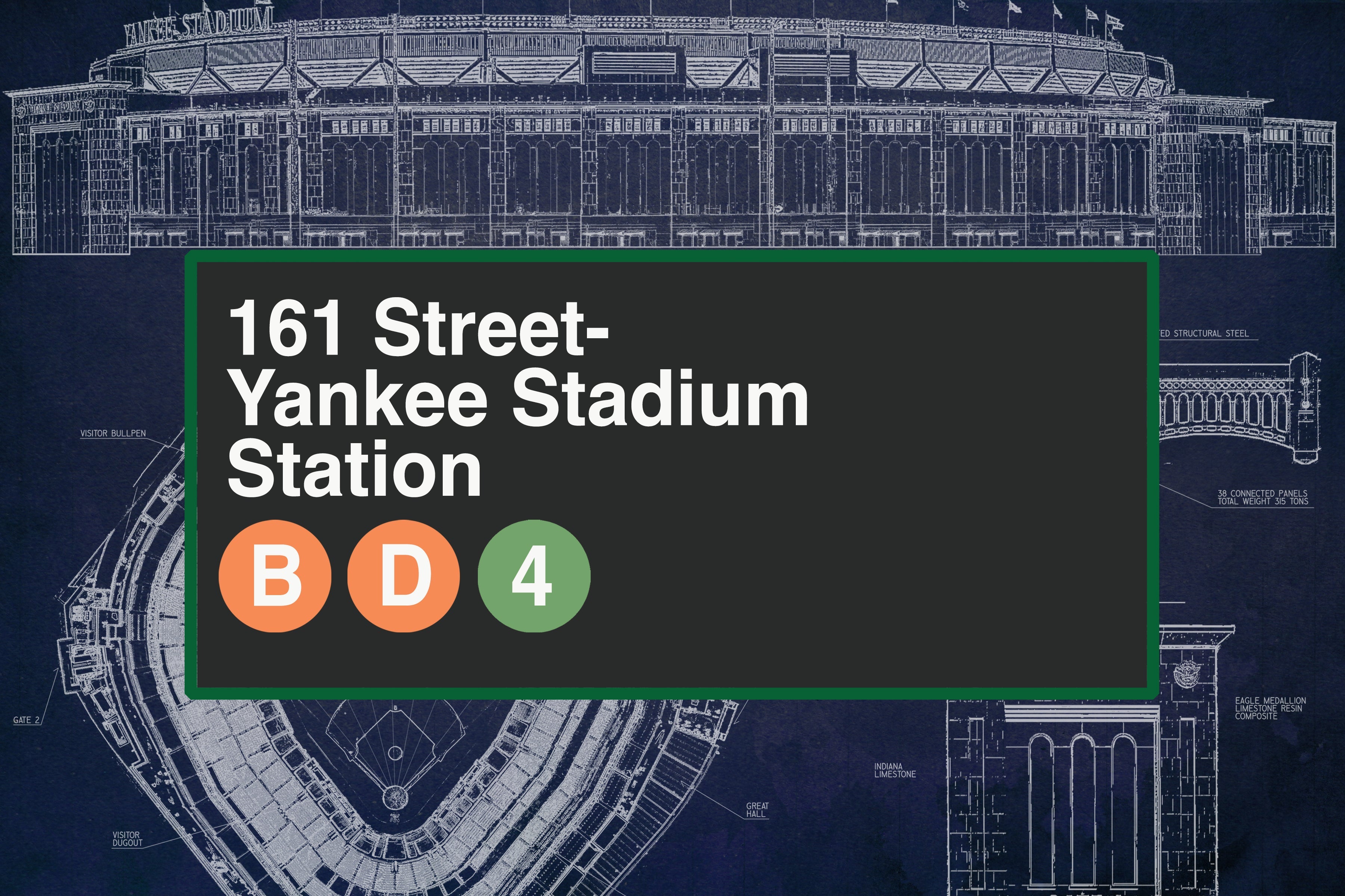 Transit Signs Metal Prints – Ballpark Blueprints