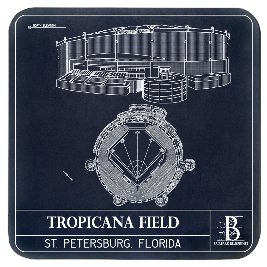Tropicana Field Coasters (Set of 4) – Ballpark Blueprints