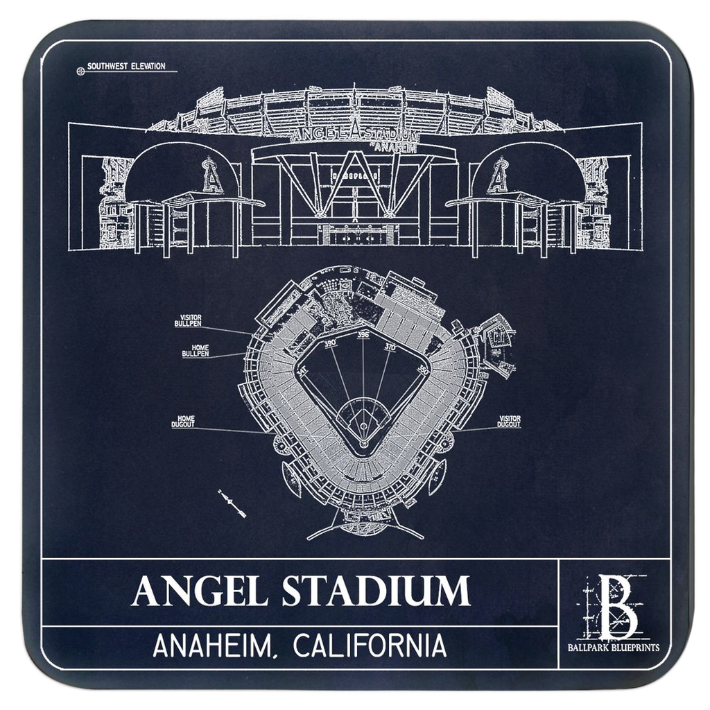 Angel Stadium Coasters (Set of 4) – Ballpark Blueprints