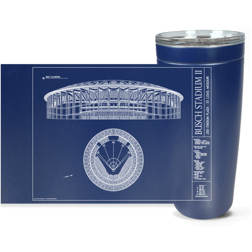 Busch Stadium II Viking Tumblers – Ballpark Blueprints
