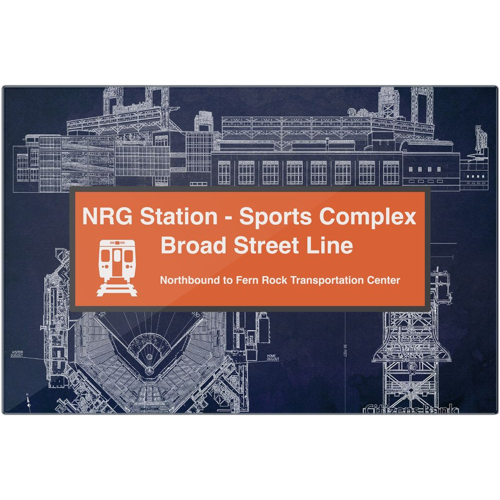 Citizens Bank Park Septa Stop 8x12" Metal Prints – Ballpark Blueprints