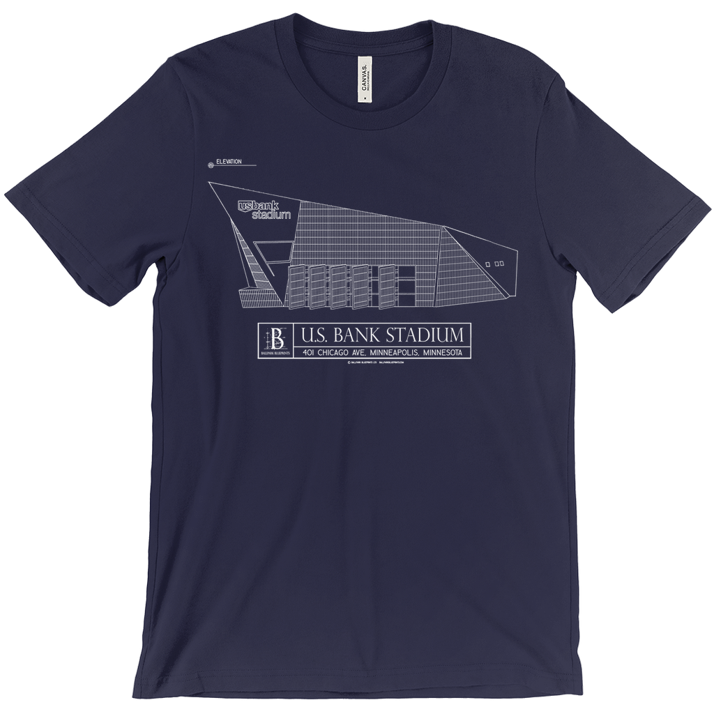 US Bank Stadium Unisex T-Shirts – Ballpark Blueprints