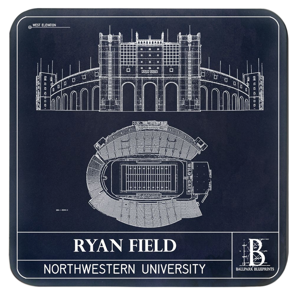 Old Ryan Field Coasters (Set of 4) – Ballpark Blueprints