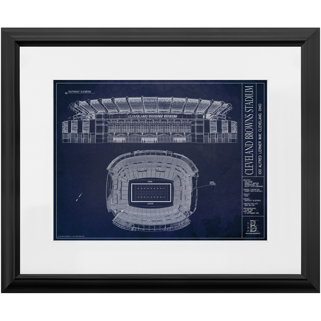 FirstEnergy Stadium Blueprint Style Poster – Ballpark Blueprints