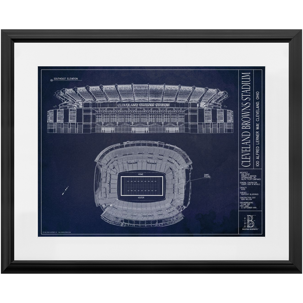 FirstEnergy Stadium Blueprint Style Poster – Ballpark Blueprints