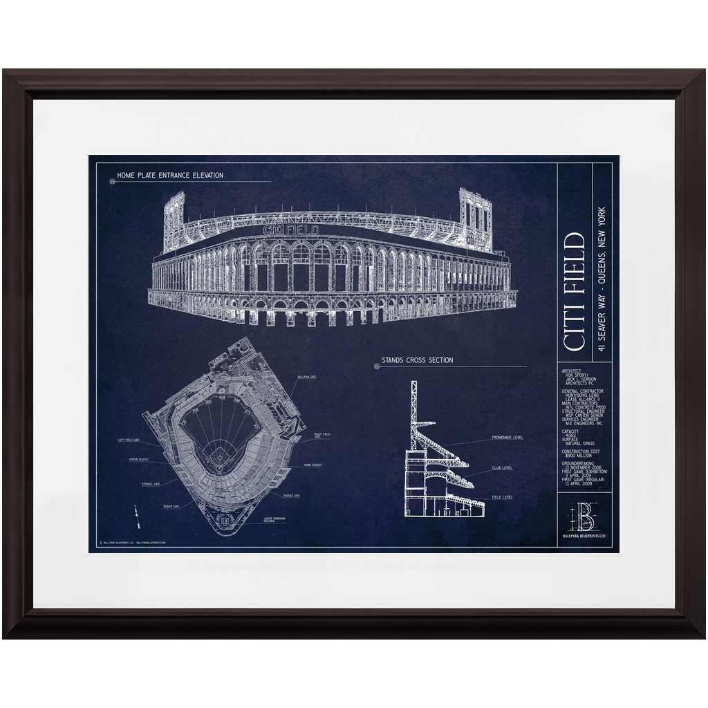 Citi Field | New York Mets | New York Mets Fans Gifts – Ballpark Blueprints