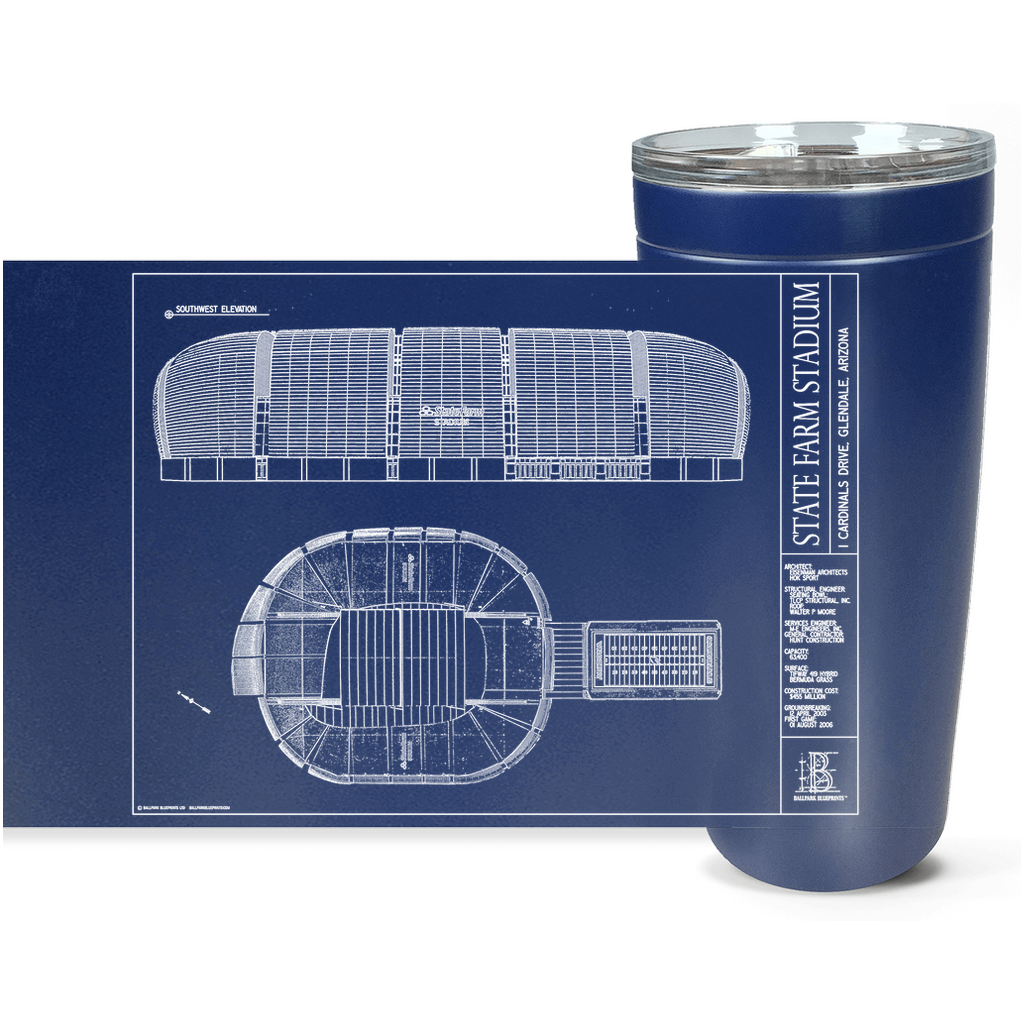 State Farm Stadium Viking Stainless Steel Travel Mug – Ballpark Blueprints