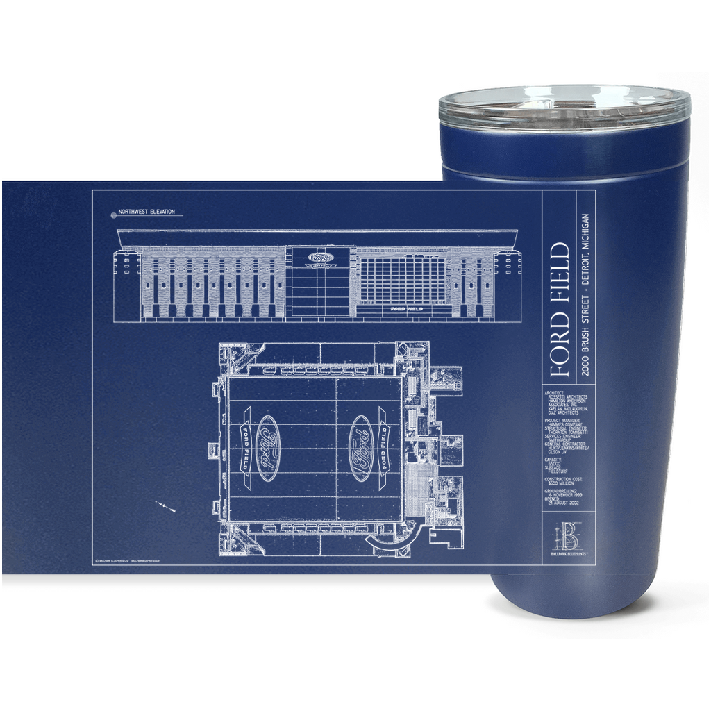 Ford Field Viking Stainless Steel Travel Mug – Ballpark Blueprints