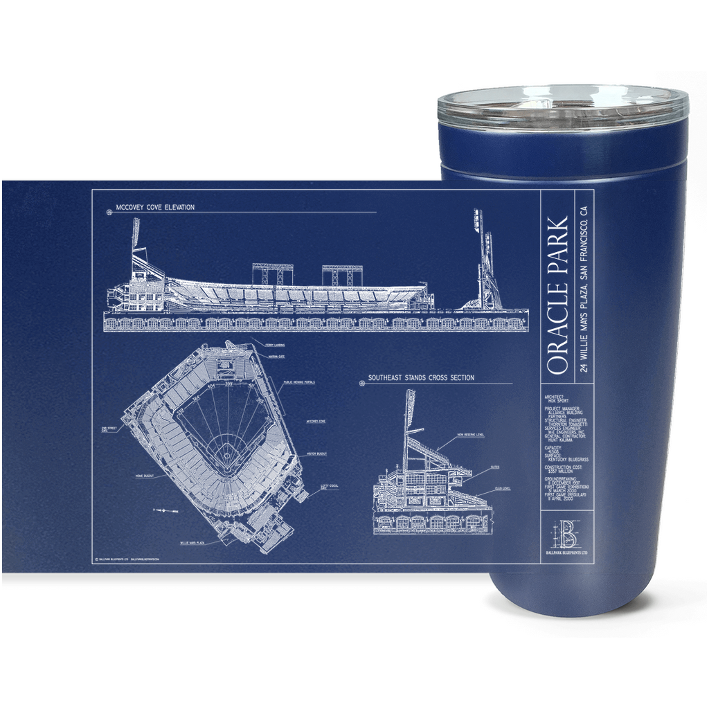 Oracle Park Viking Stainless Steel Travel Mug – Ballpark Blueprints