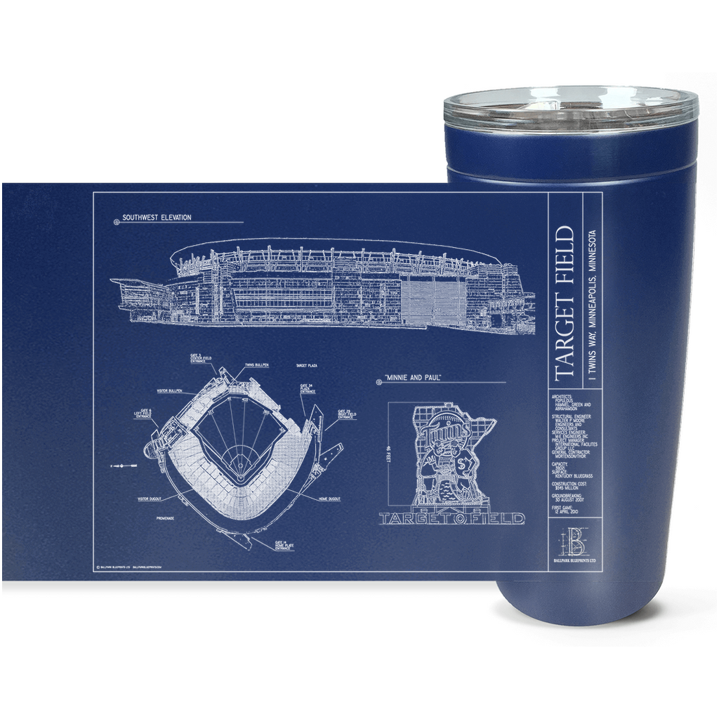 Target Field Viking Stainless Steel Travel Mug – Ballpark Blueprints