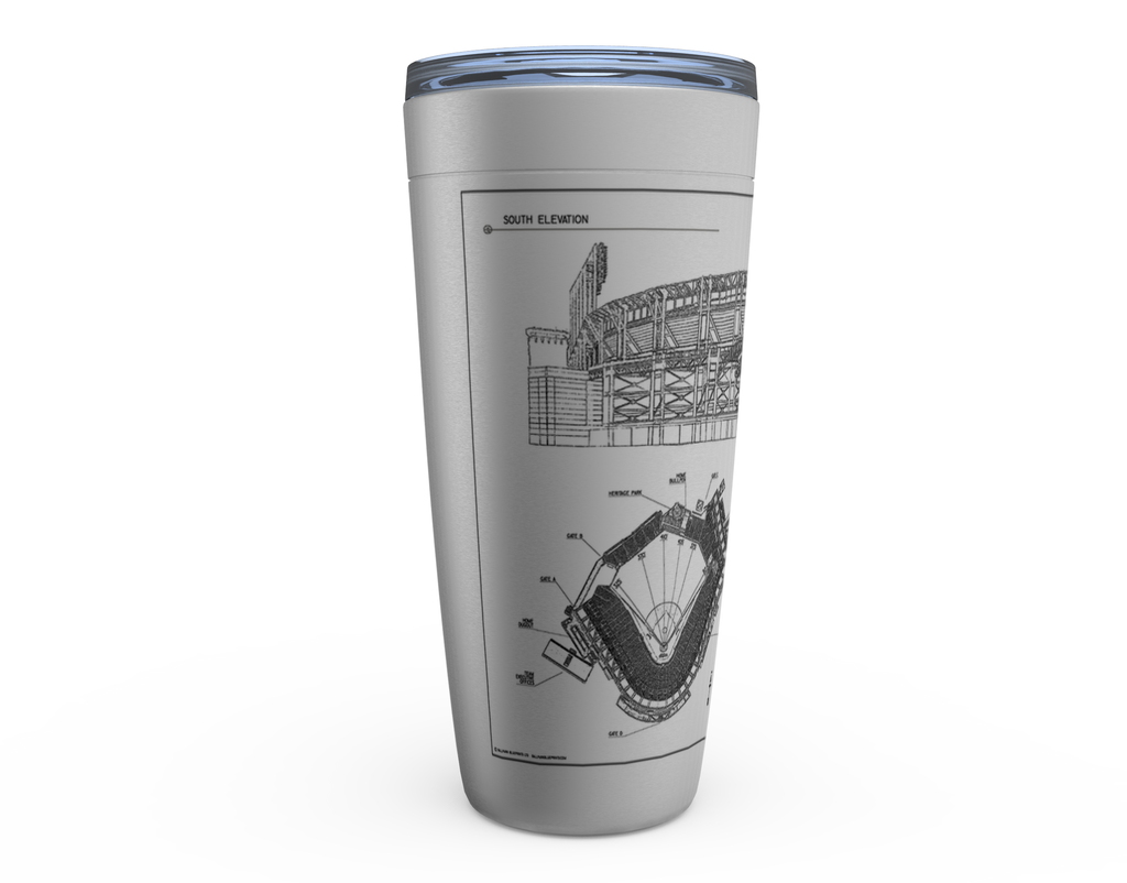 Jacobs Field Viking Stainless Steel Travel Mug – Ballpark Blueprints