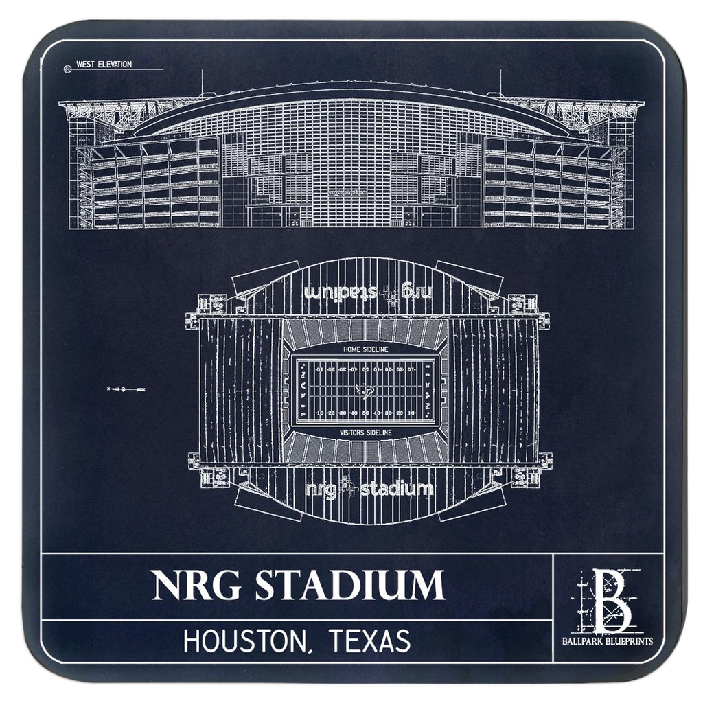 NRG Stadium Coasters (Set of 4) – Ballpark Blueprints