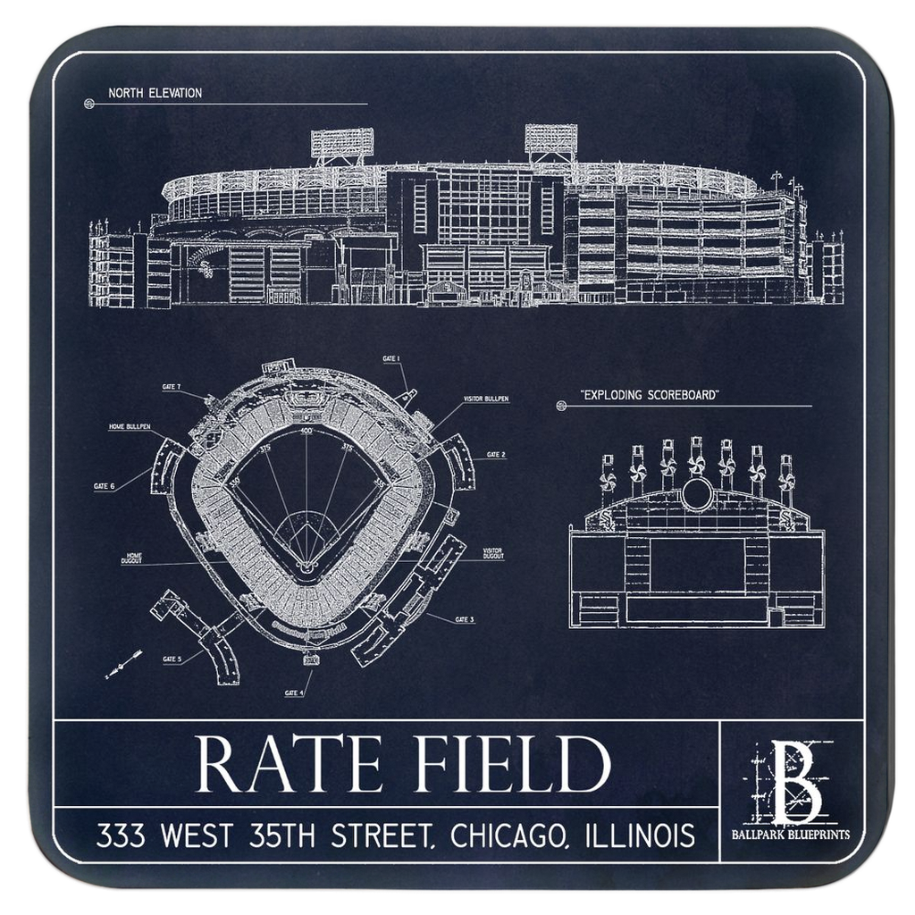 Rate Field Coasters – Ballpark Blueprints