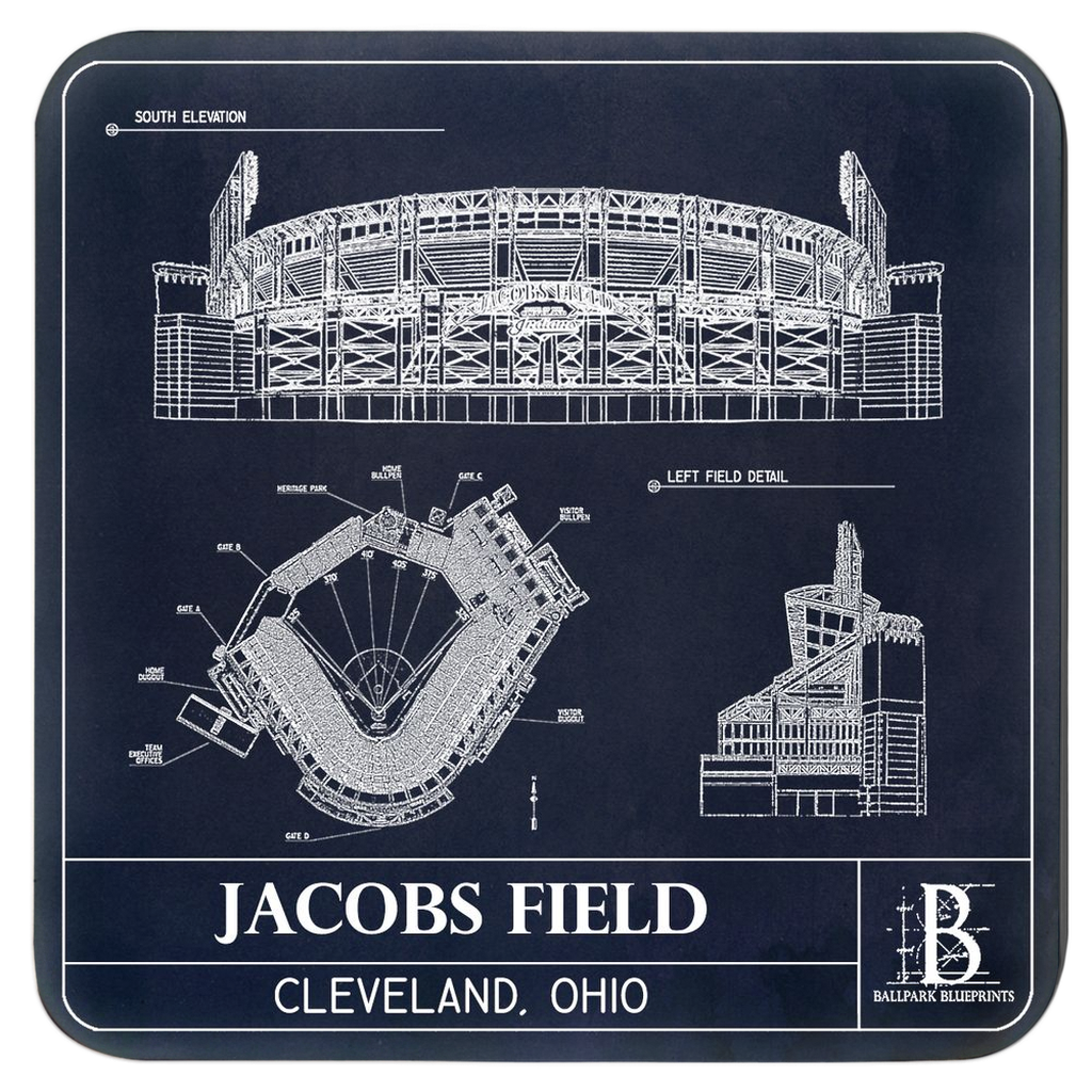 Jacobs Field Coasters (Set of 4) – Ballpark Blueprints