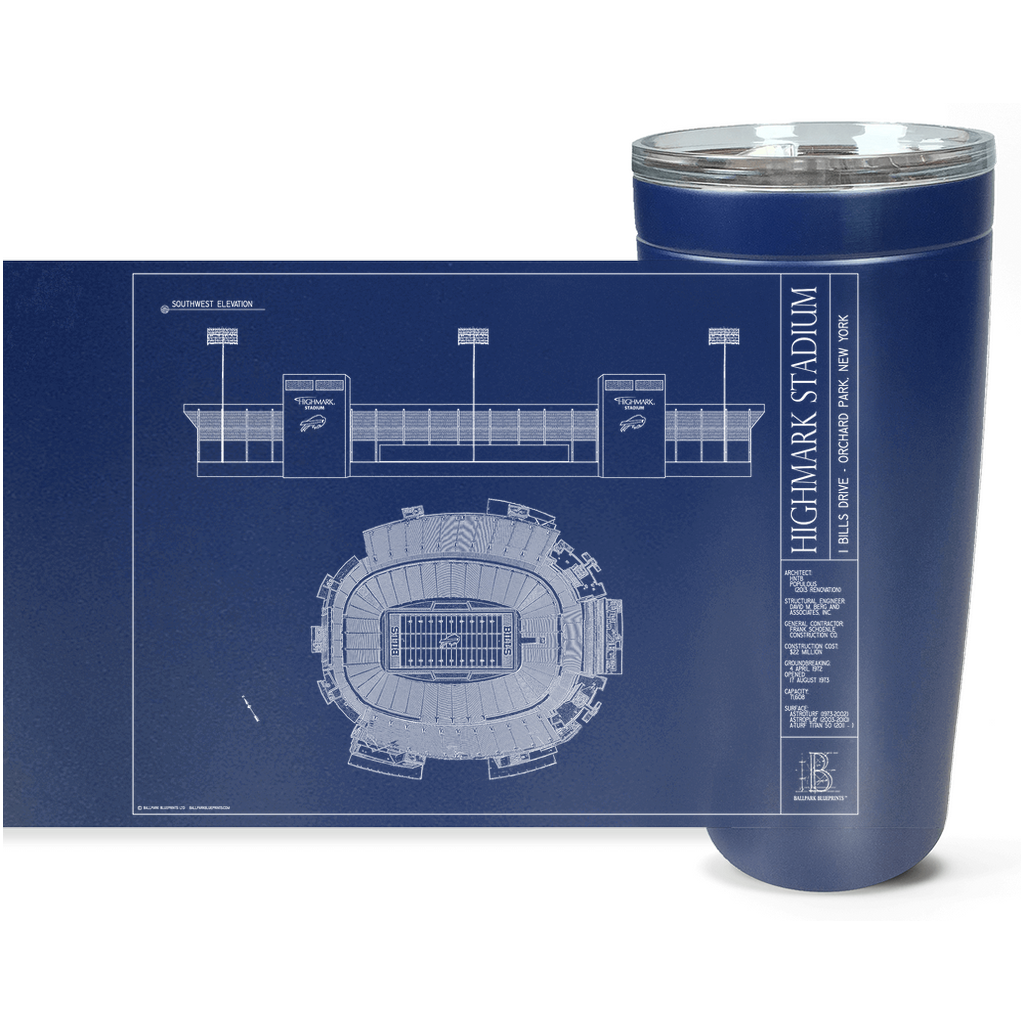Highmark Stadium Viking Tumblers – Ballpark Blueprints