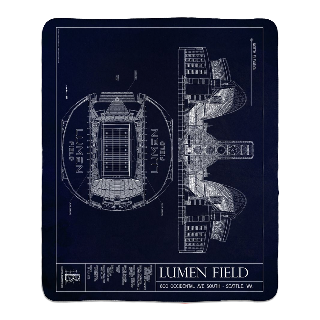 Lumen Field Fleece Sherpa Blankets – Ballpark Blueprints