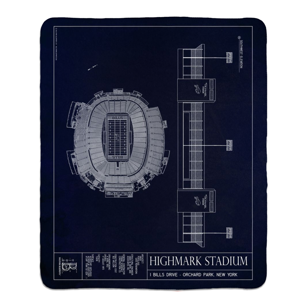 Highmark Stadium Fleece Sherpa Blankets – Ballpark Blueprints