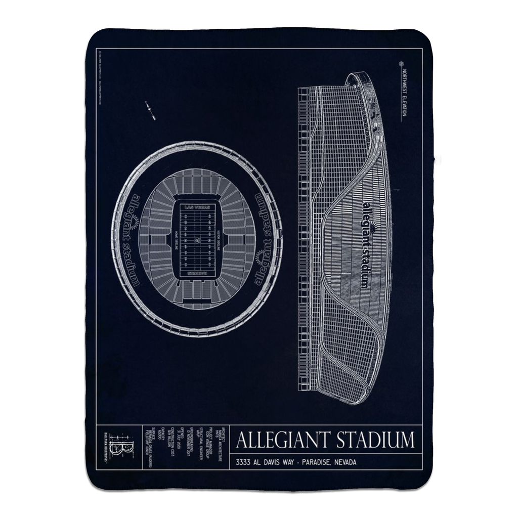 Allegiant Stadium Fleece Sherpa Blanket – Ballpark Blueprints