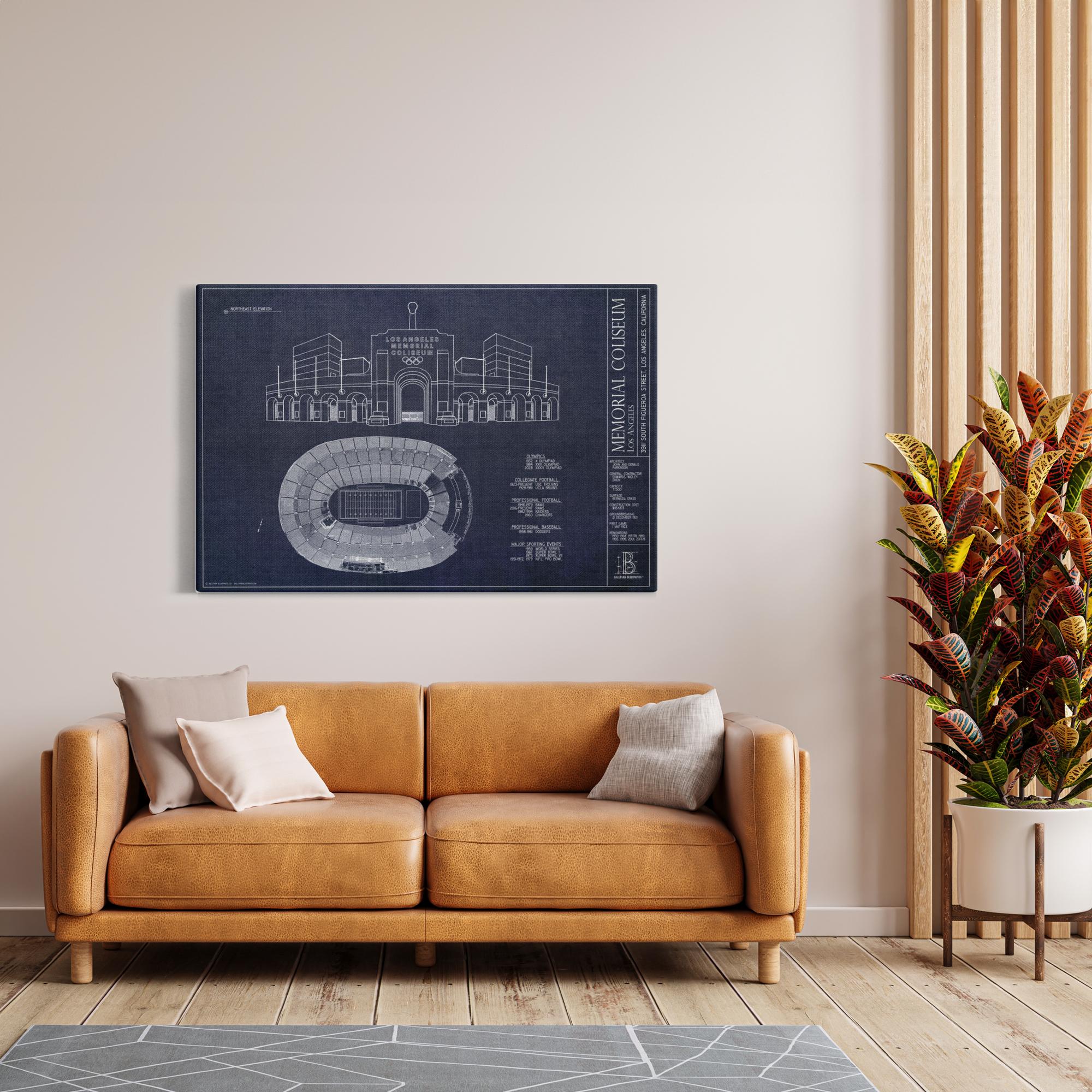 Los Angeles Coliseum 40x60" Ready-to-Hang Canvas Wraps – Ballpark ...