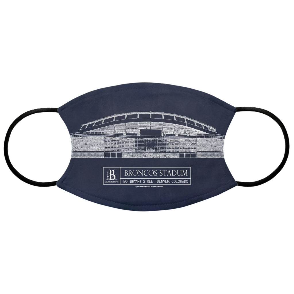 Broncos Stadium Face Mask – Ballpark Blueprints