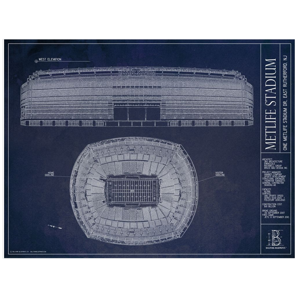 MetLife Stadium - New York Jets – Ballpark Blueprints