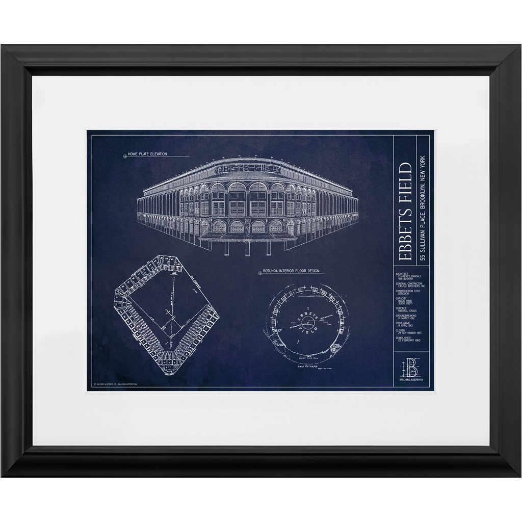 Ebbets Field | Brooklyn Dodgers | Dodgers Baseball Gift – Ballpark ...