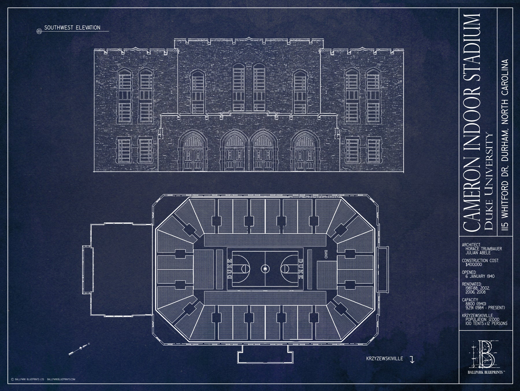 Cameron Indoor Stadium – Ballpark Blueprints