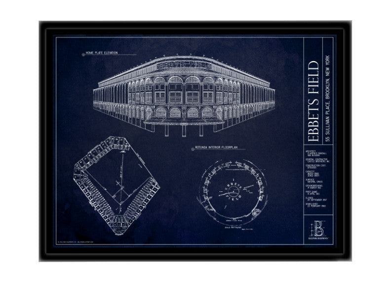Ebbets Field | Brooklyn Dodgers | Dodgers Baseball Gift – Ballpark ...