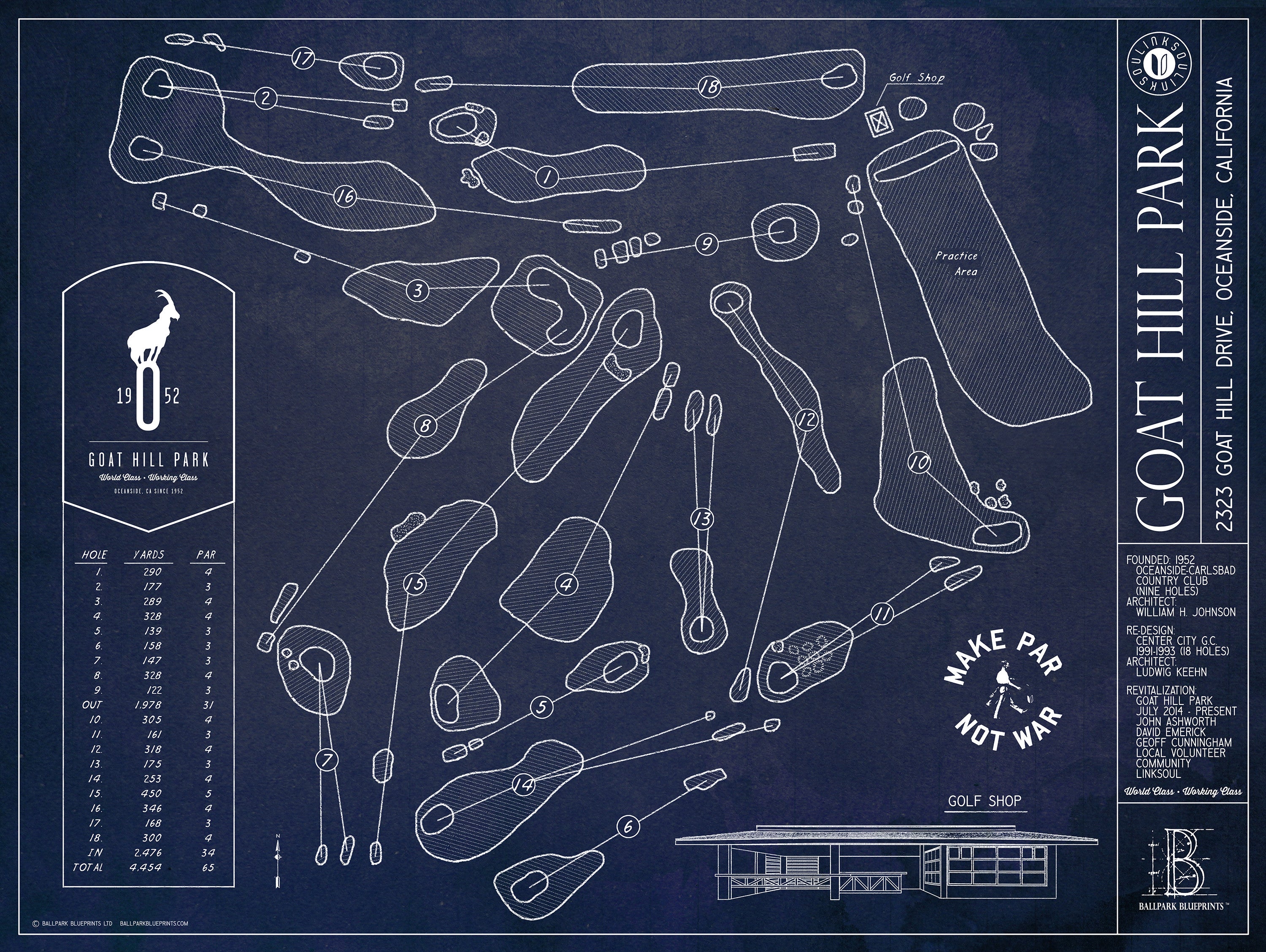 Goat Hill Park - Oceanside - Golf Gifts – Ballpark Blueprints