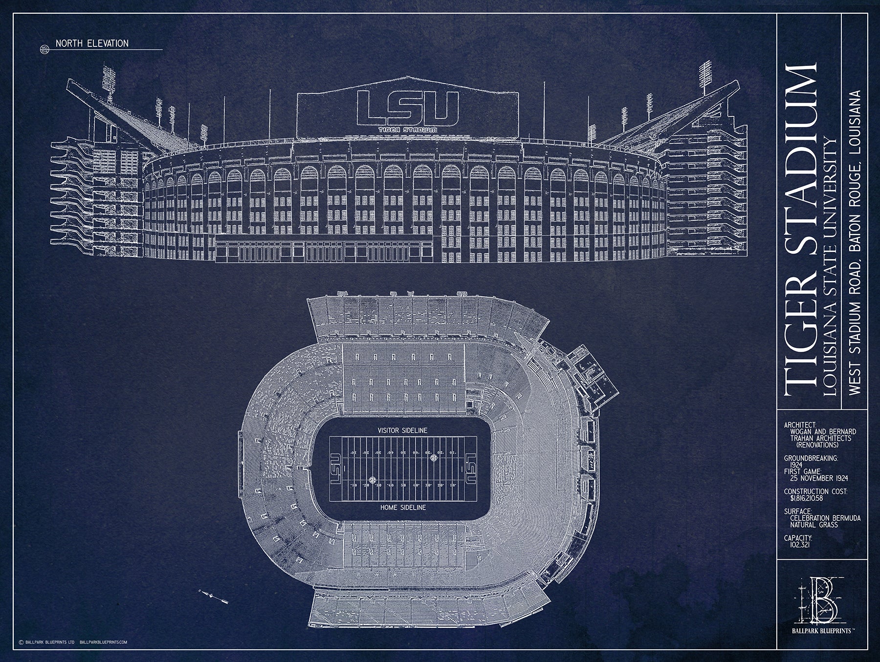 Tiger Stadium - LSU – Ballpark Blueprints