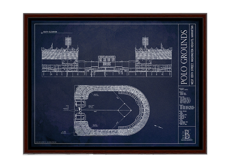 Polo Grounds | New York | Polo Grounds Baseball Gifts – Ballpark Blueprints